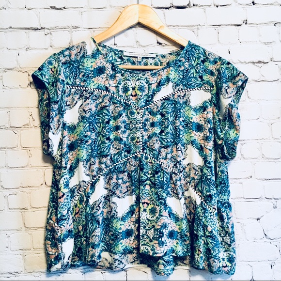 Collective Concepts | Tops | Collective Concepts Floral Cap Sleeve Crop ...